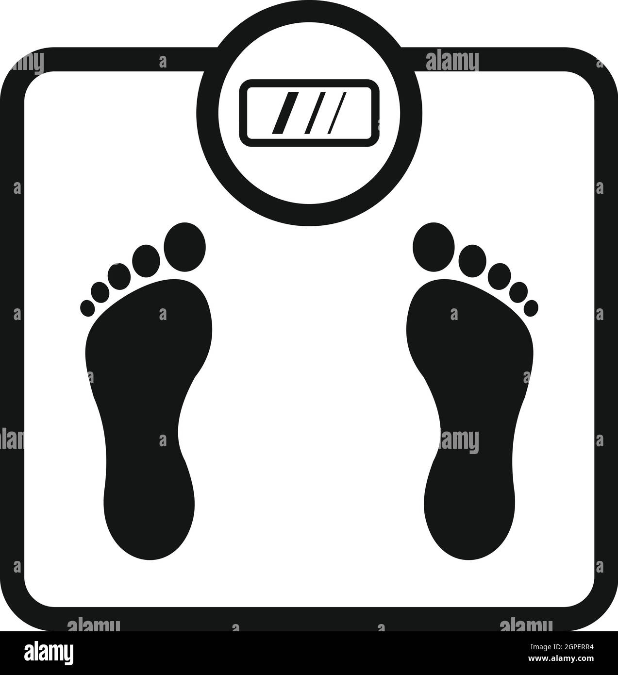 Body mass and scales Black and White Stock Photos & Images - Alamy