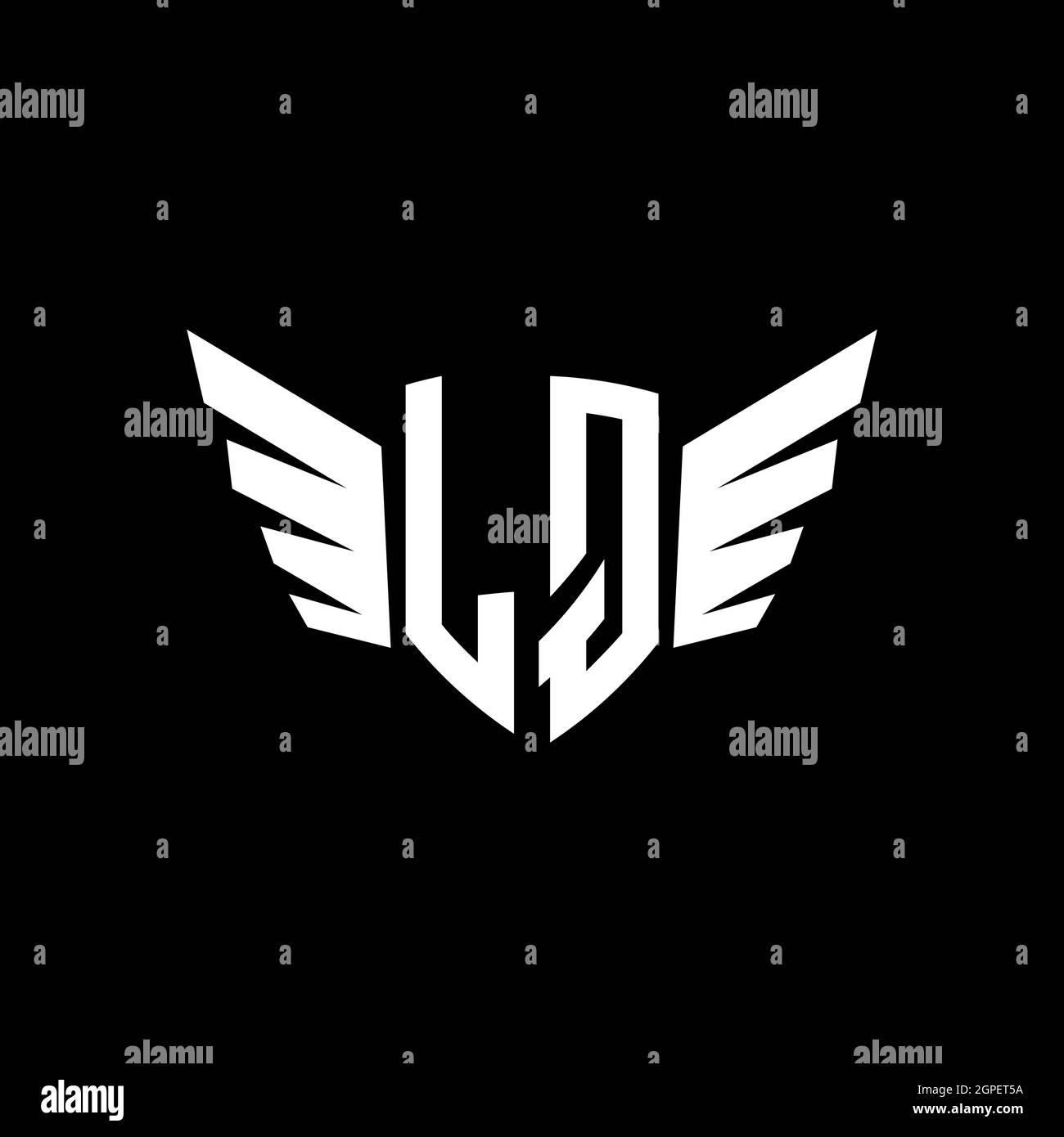 LQ Monogram Logo geometric initial with wing shape style design template. Wing initial logo ...