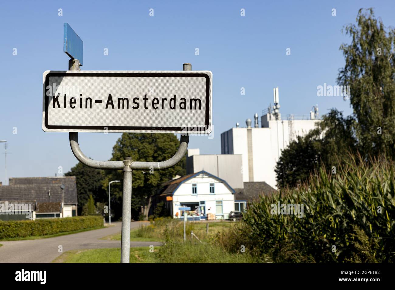 Dutch small town name depicted on its perimiter borders Stock Photo - Alamy