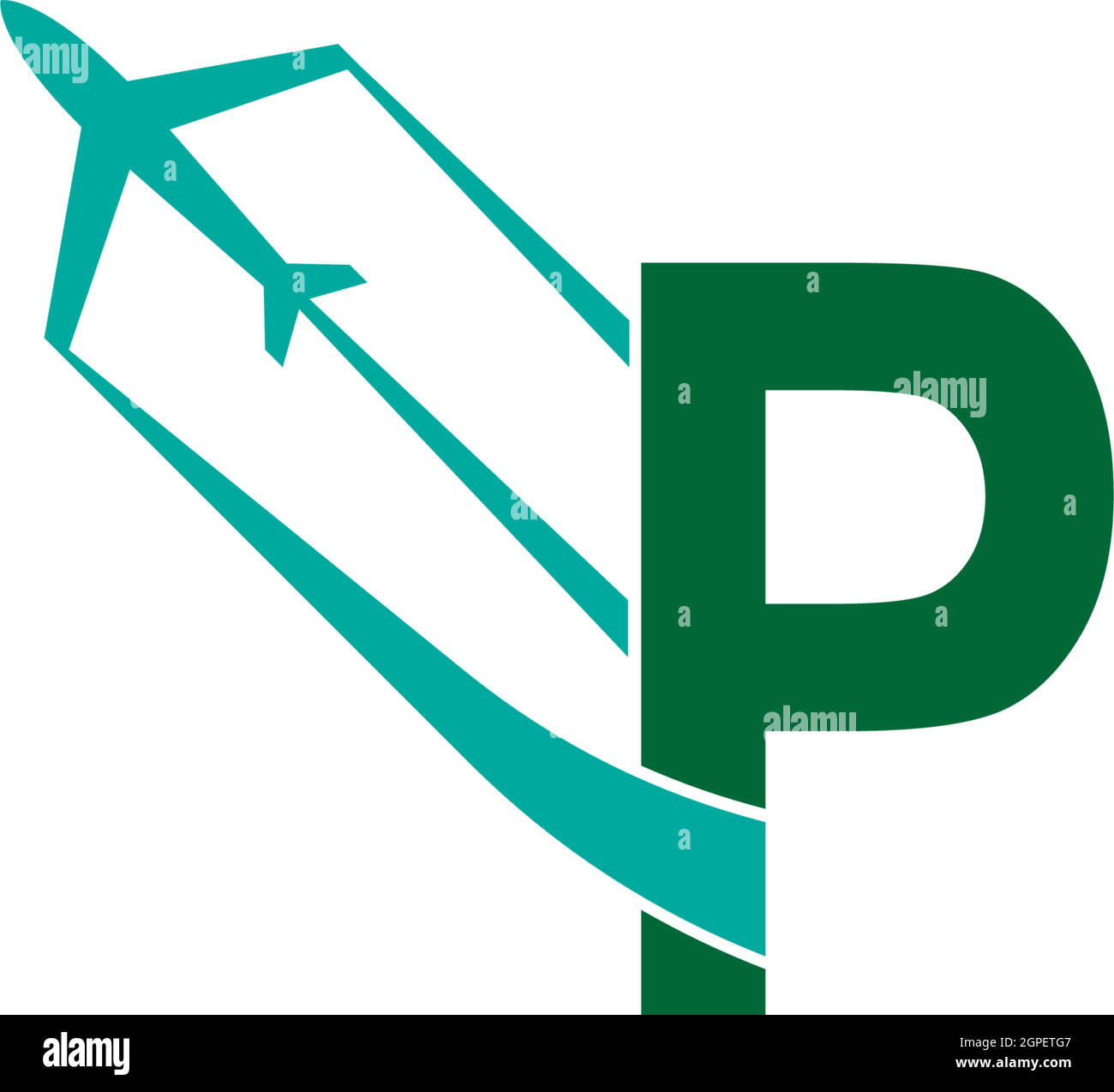 Letter P with plane logo icon design vector Stock Vector Image & Art ...