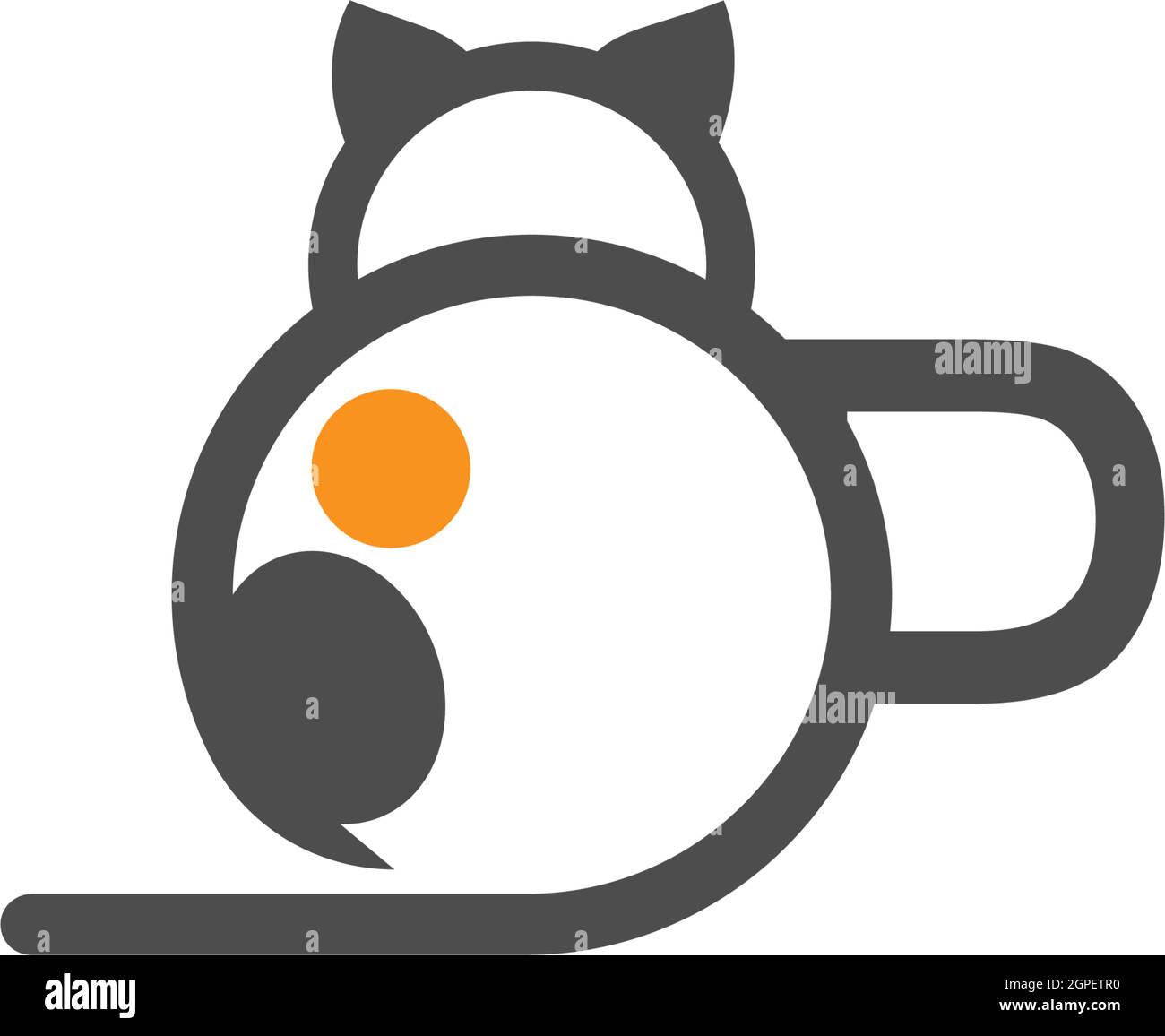 Cat icon logo with letter P template design vector Stock Vector Image ...