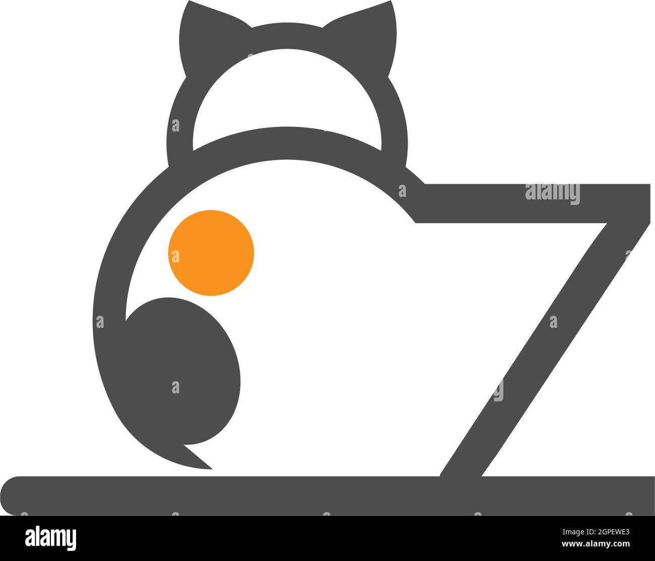 Cat icon logo with letter Z template design vector Stock Vector Image ...