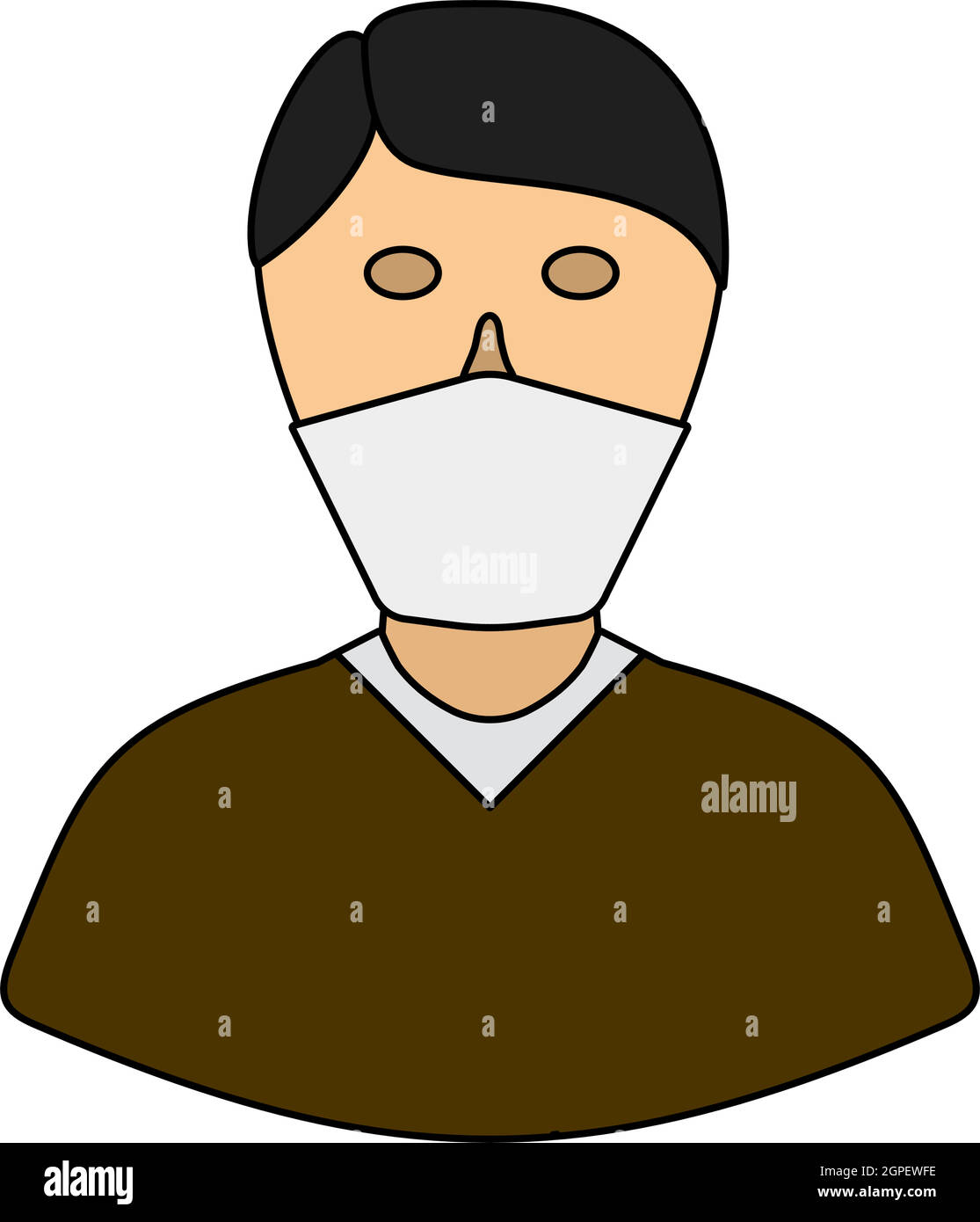 Line icon respiratory face Stock Vector Images - Alamy