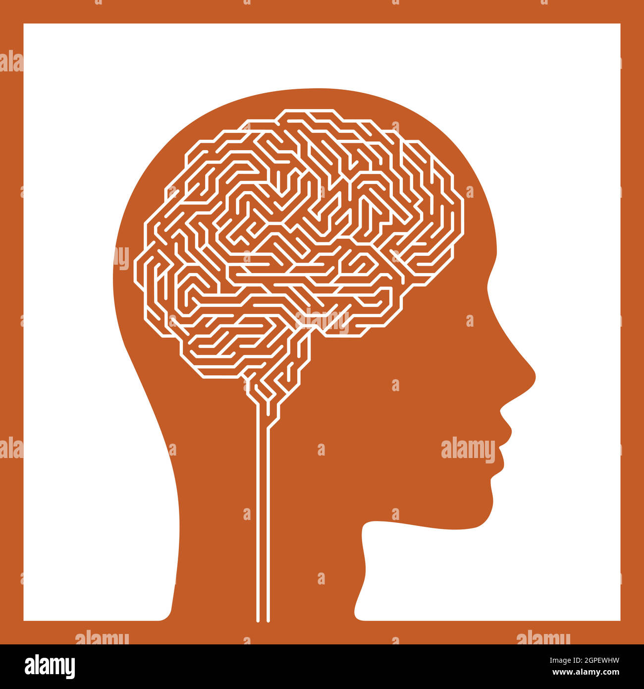Brain Maze Vector Illustration Stock Vector Image & Art - Alamy