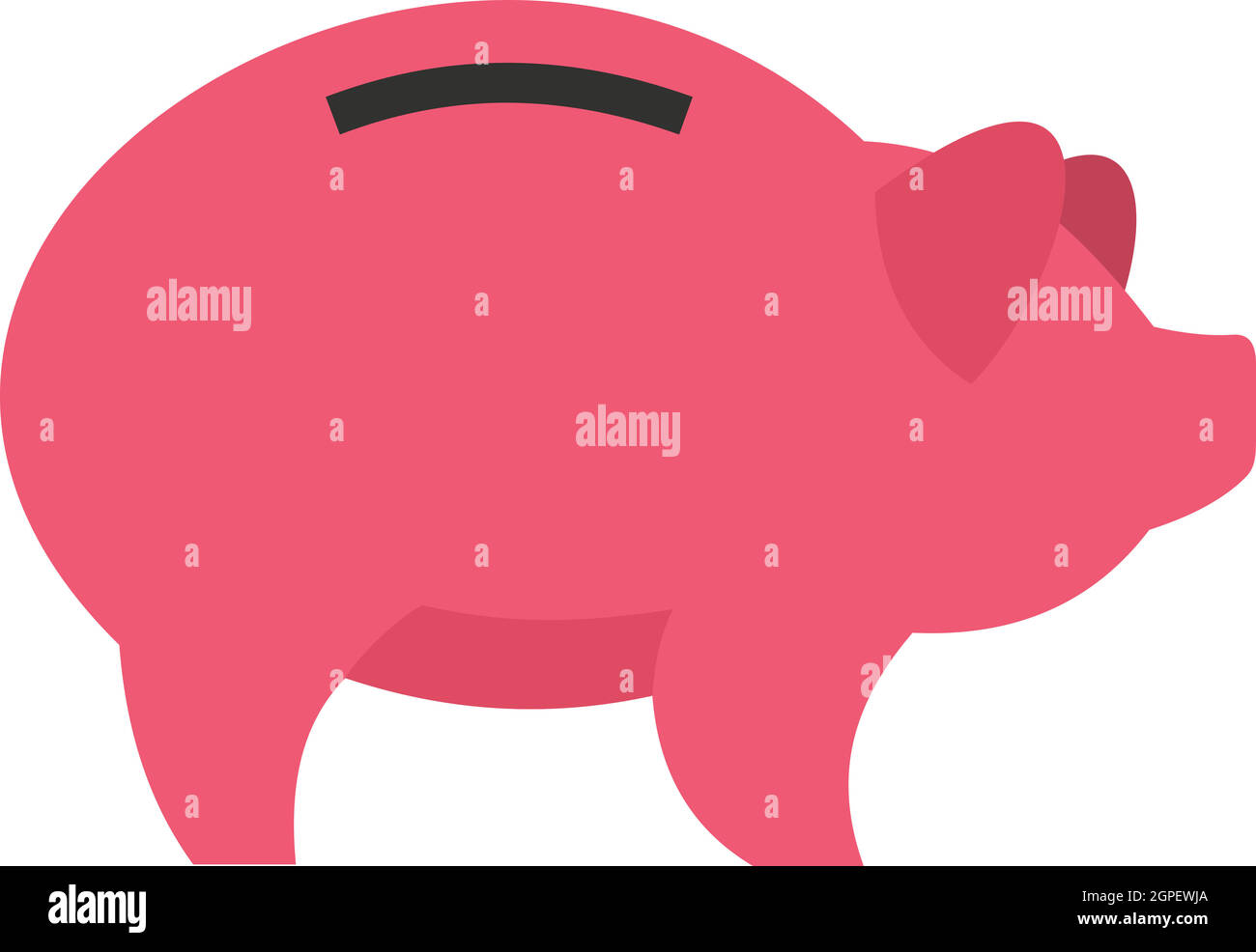 Pink piggy bank isolated Stock Vector Images - Alamy