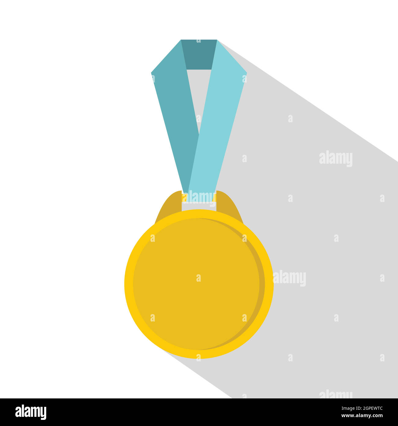 Round medal with ribbon icon, flat style Stock Vector Image & Art - Alamy