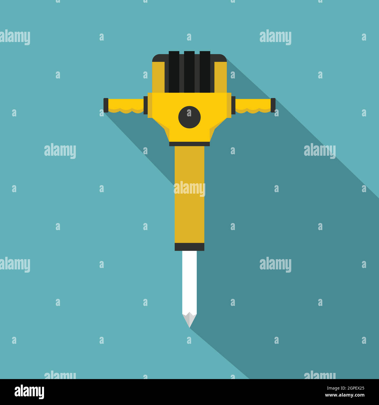 Jackhammer icon, flat style Stock Vector Image & Art - Alamy