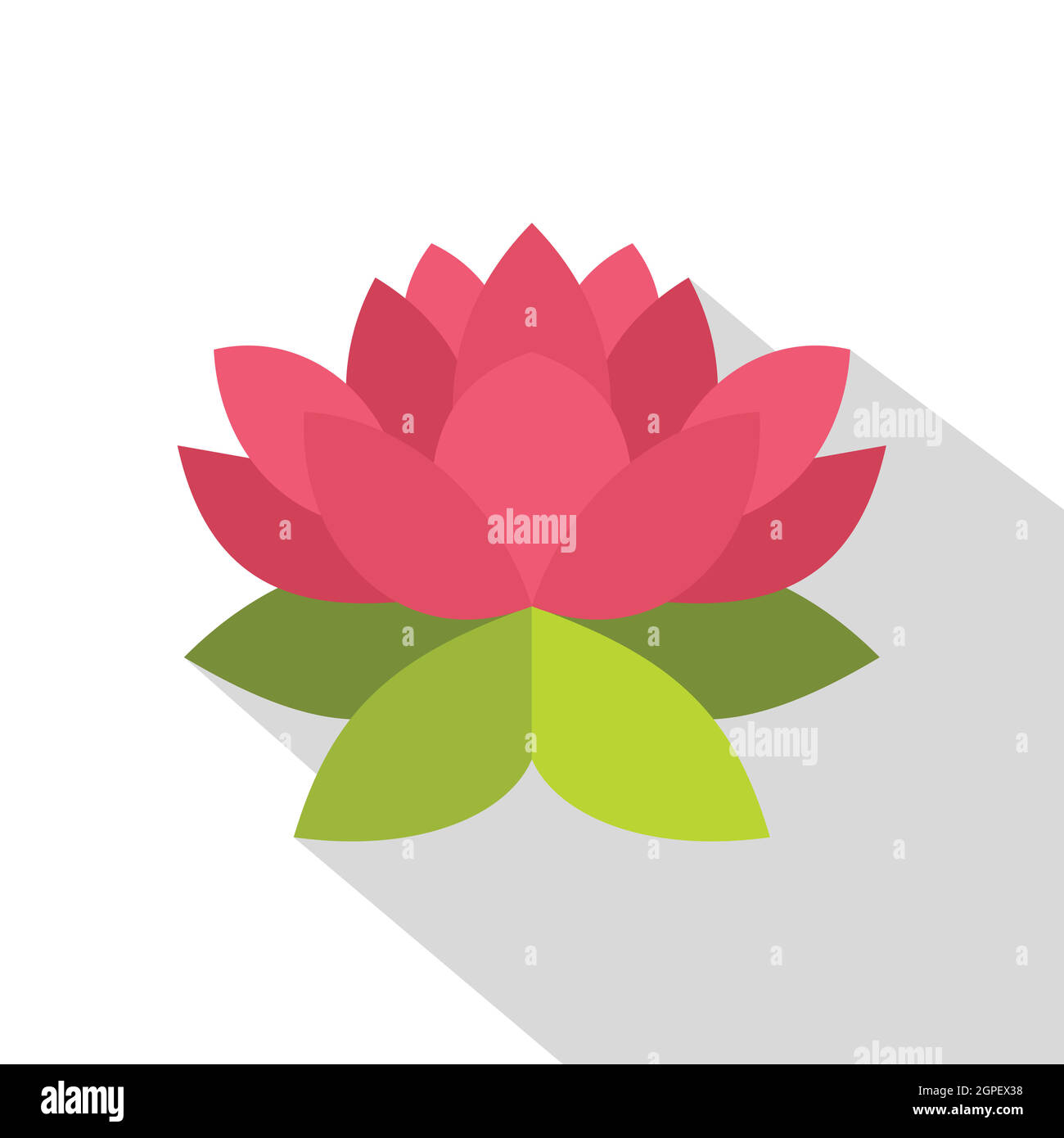 Lotus flower icon, flat style Stock Vector Image & Art - Alamy
