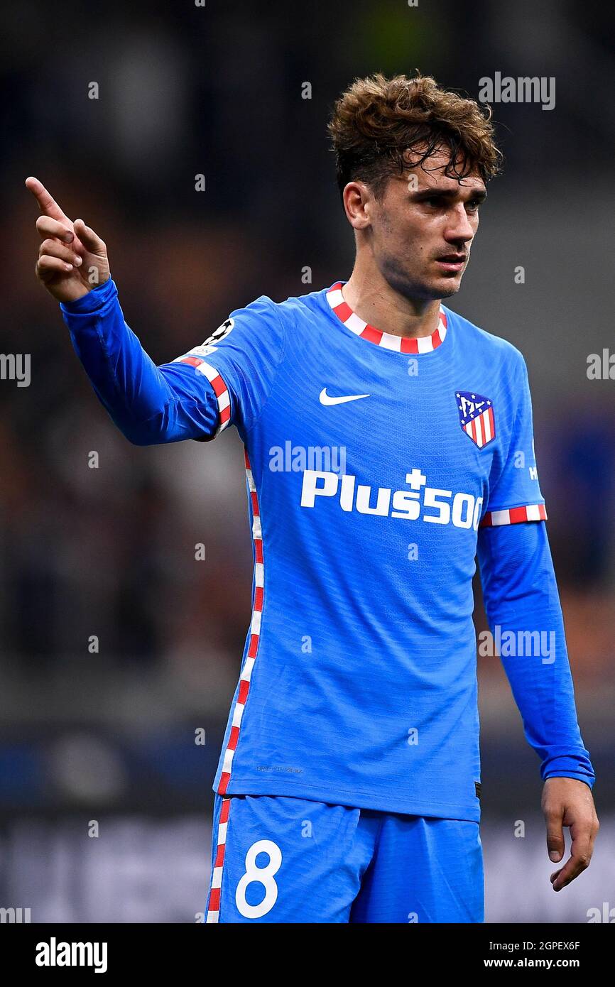 Milan, Italy. 28 September 2021. Antoine Griezmann of Club Atletico de ...