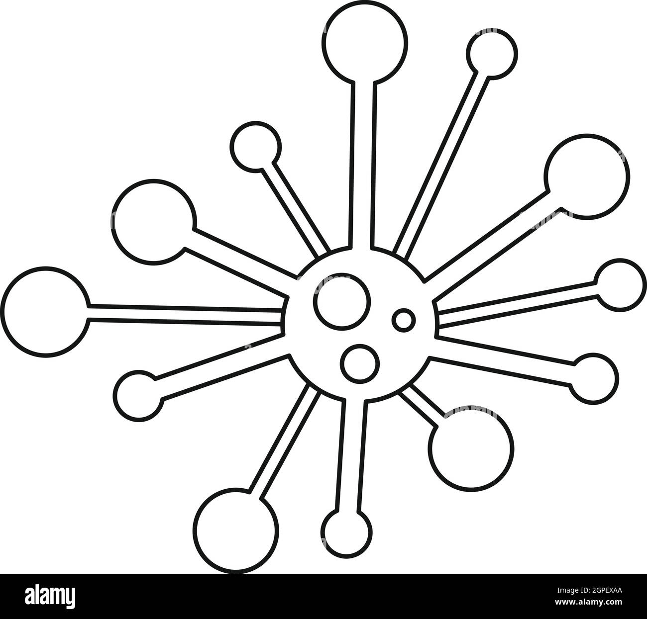 Round bacteria icon, outline style Stock Vector Image & Art - Alamy