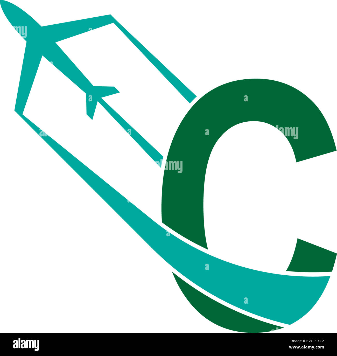 Letter C with plane logo icon design vector Stock Vector Image & Art ...
