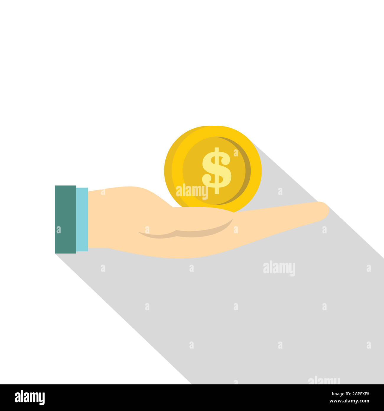 Hand dollar icon hi-res stock photography and images - Alamy