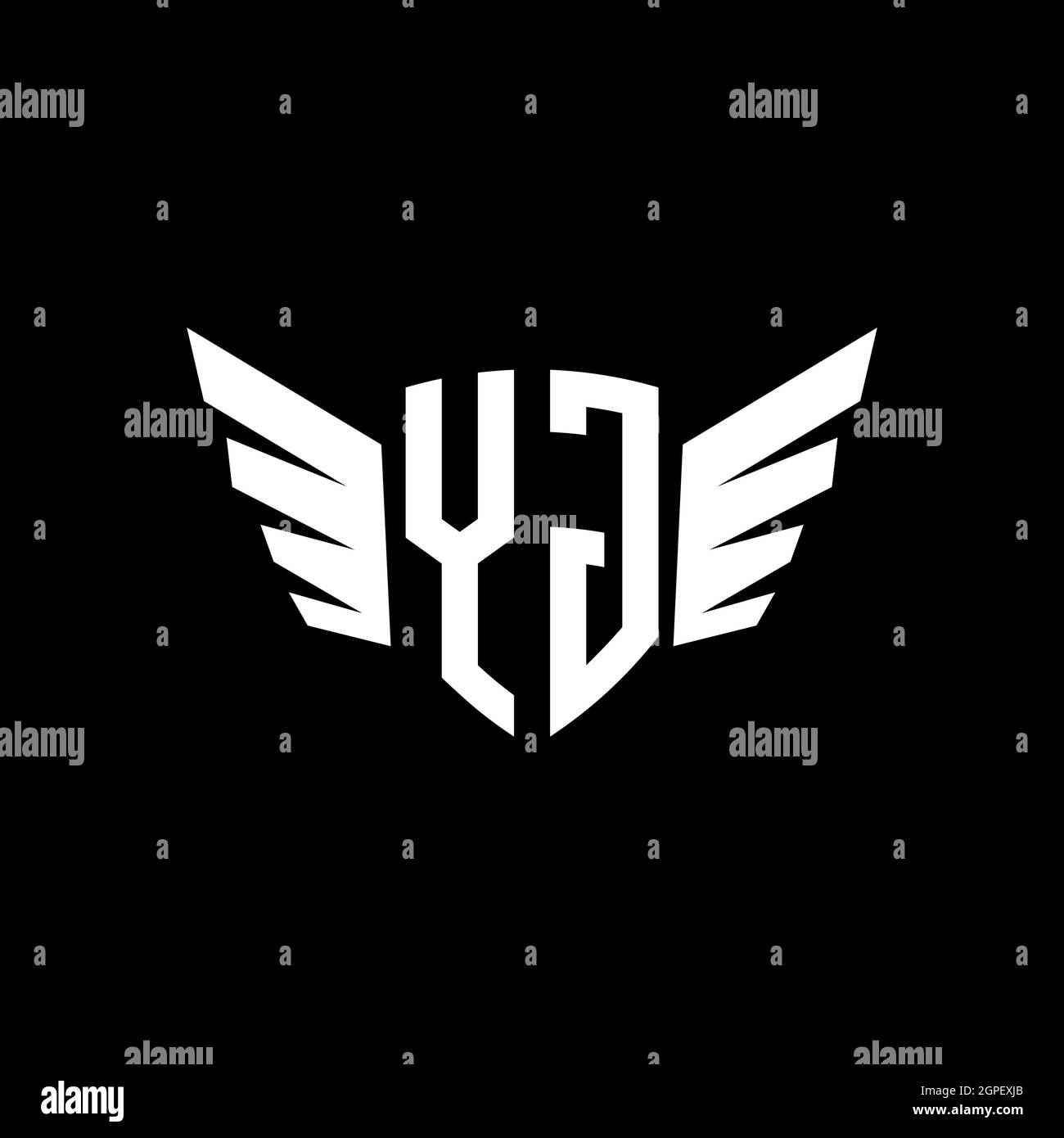 YG Monogram Logo geometric initial with wing shape style design ...