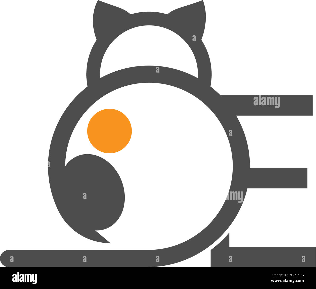 Cat icon logo with letter E template design vector Stock Vector Image ...