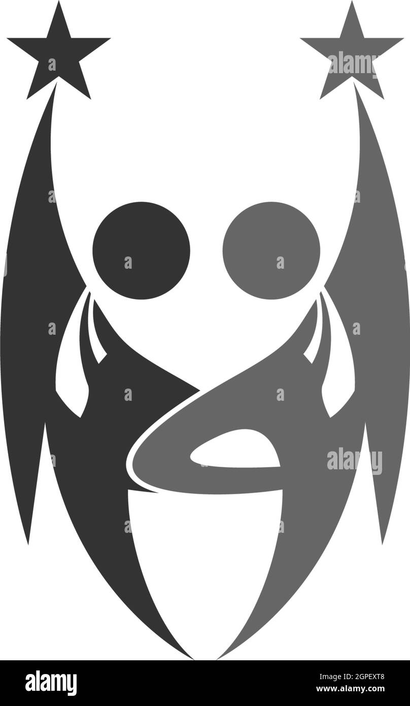 illustration of a businessman running reaching the star with briefcase ...