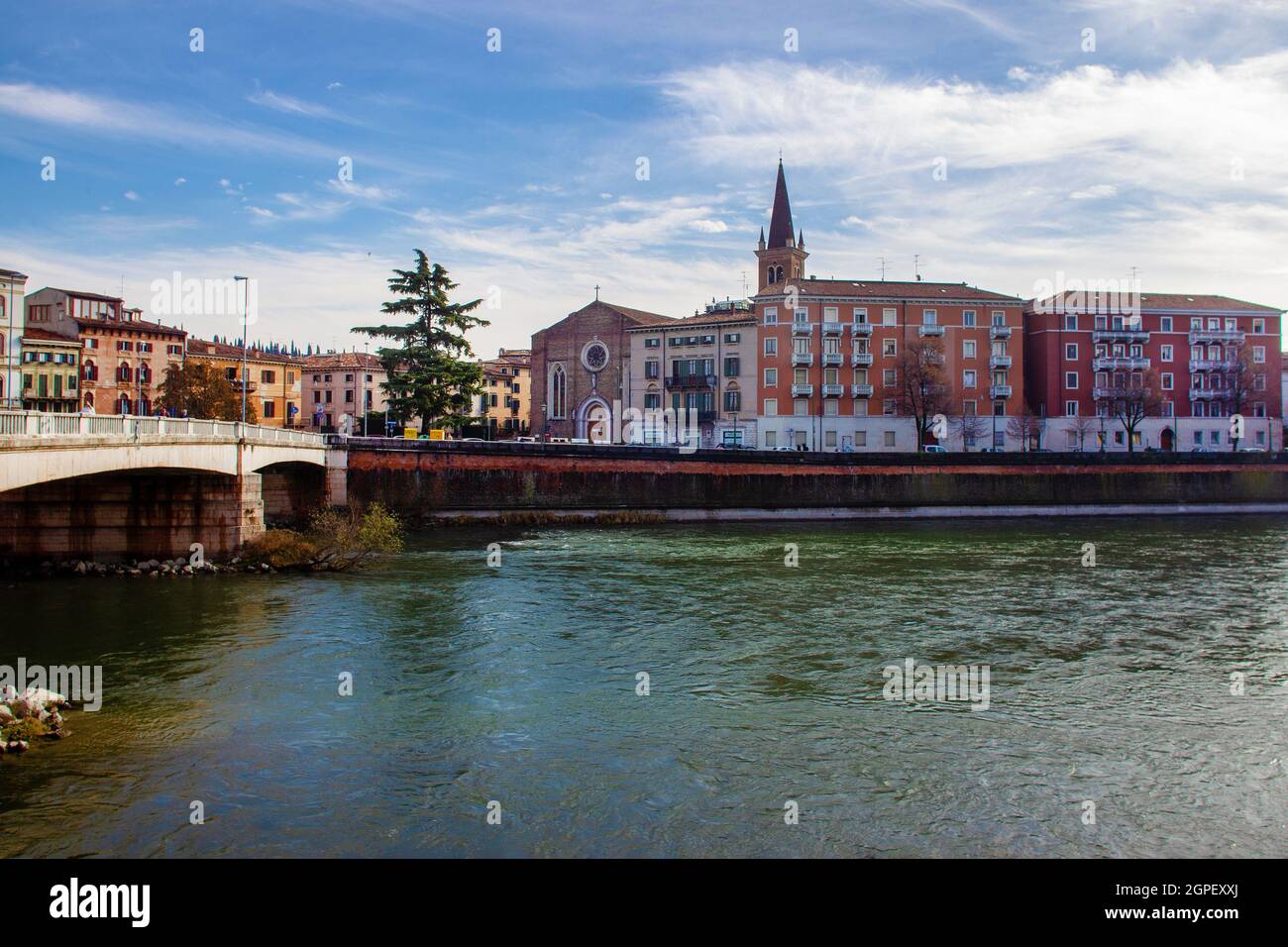 Amazing red brick Church close to Ponte delle Navi in Verona asnd fine ...