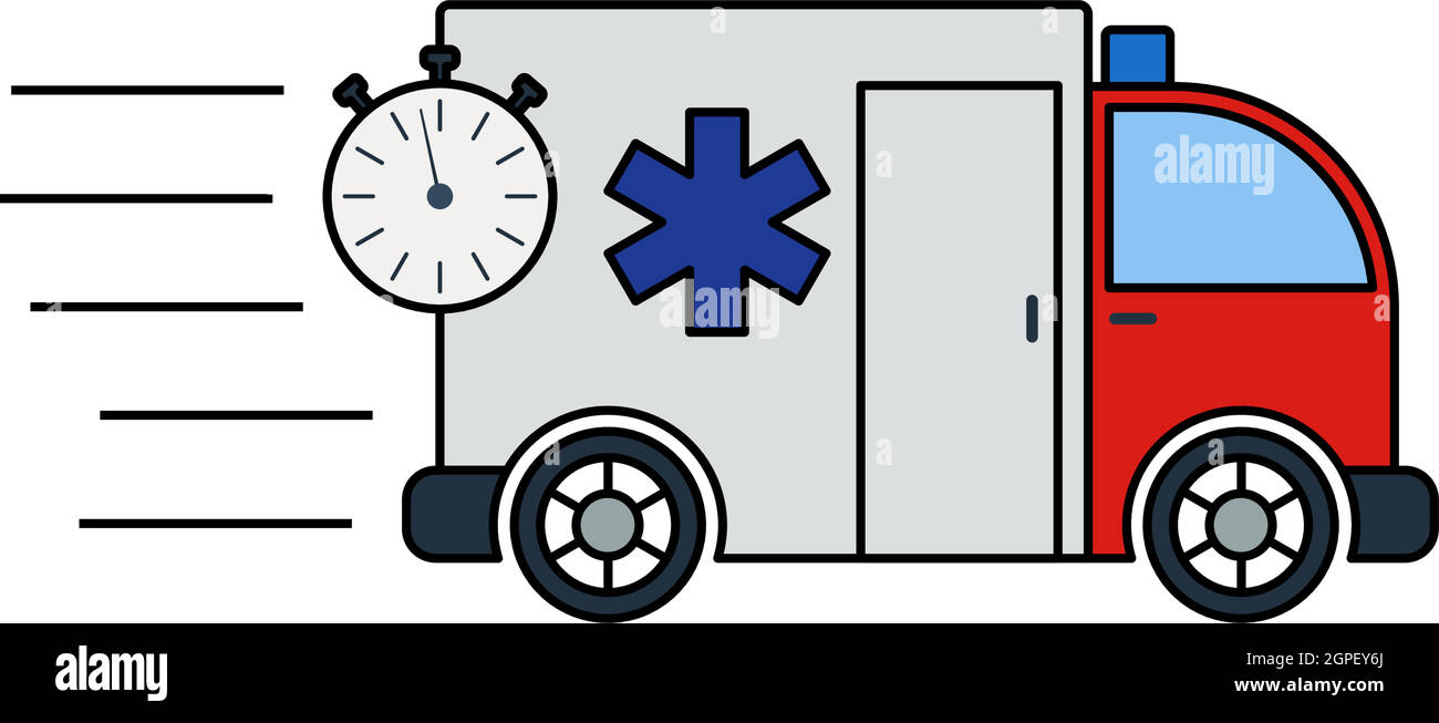 Fast Ambulance Car Icon Stock Vector Image & Art - Alamy