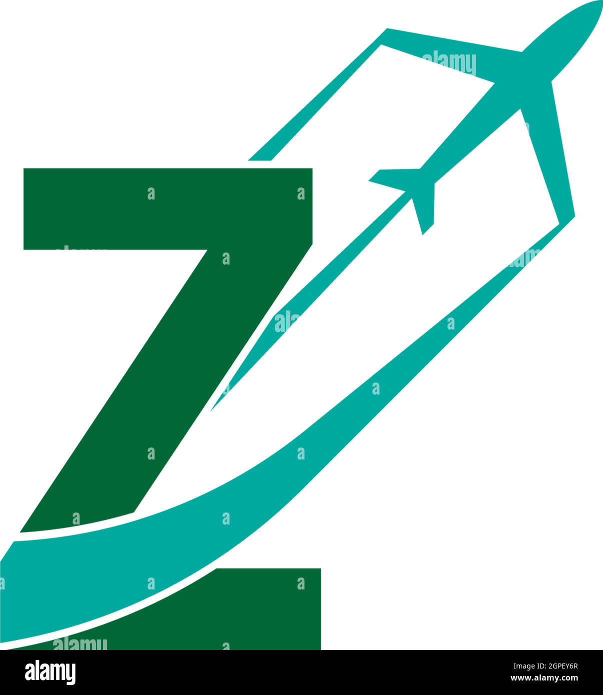 Letter Z with plane logo icon design vector Stock Vector Image & Art ...