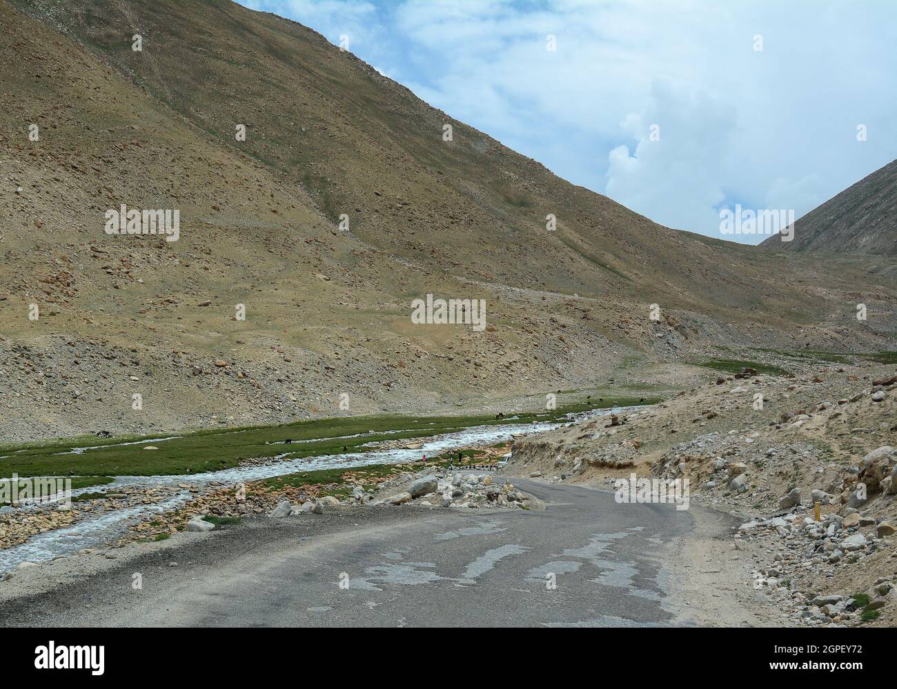 Mountain scenery of Ladakh, Northern India. Ladakh is a barren yet ...
