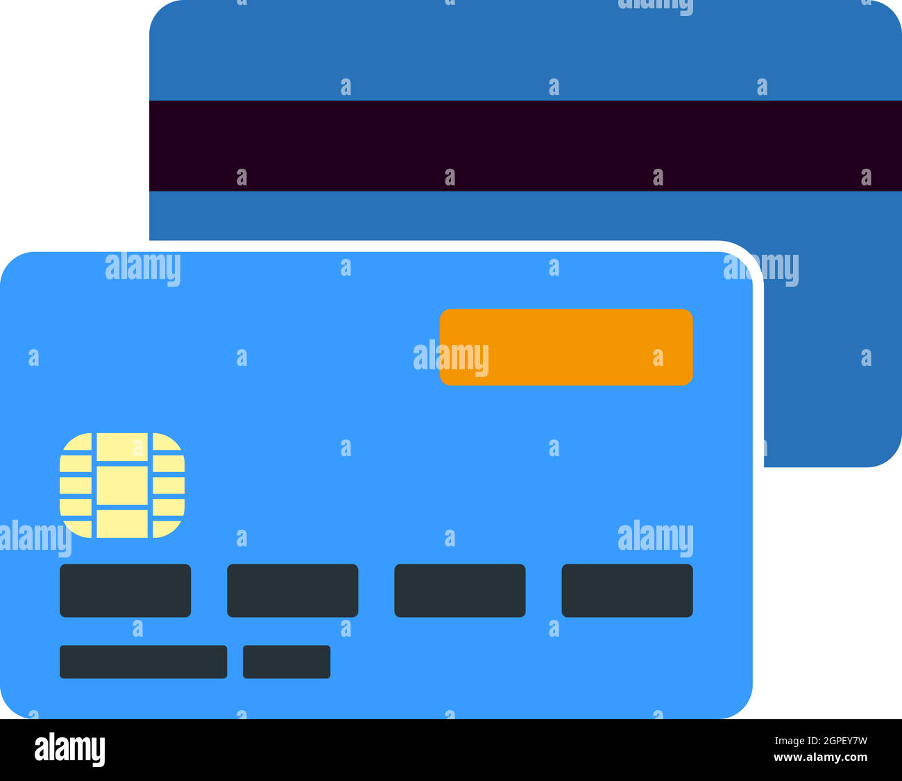 Front And Back Side Of Credit Card Icon Stock Vector Image & Art - Alamy