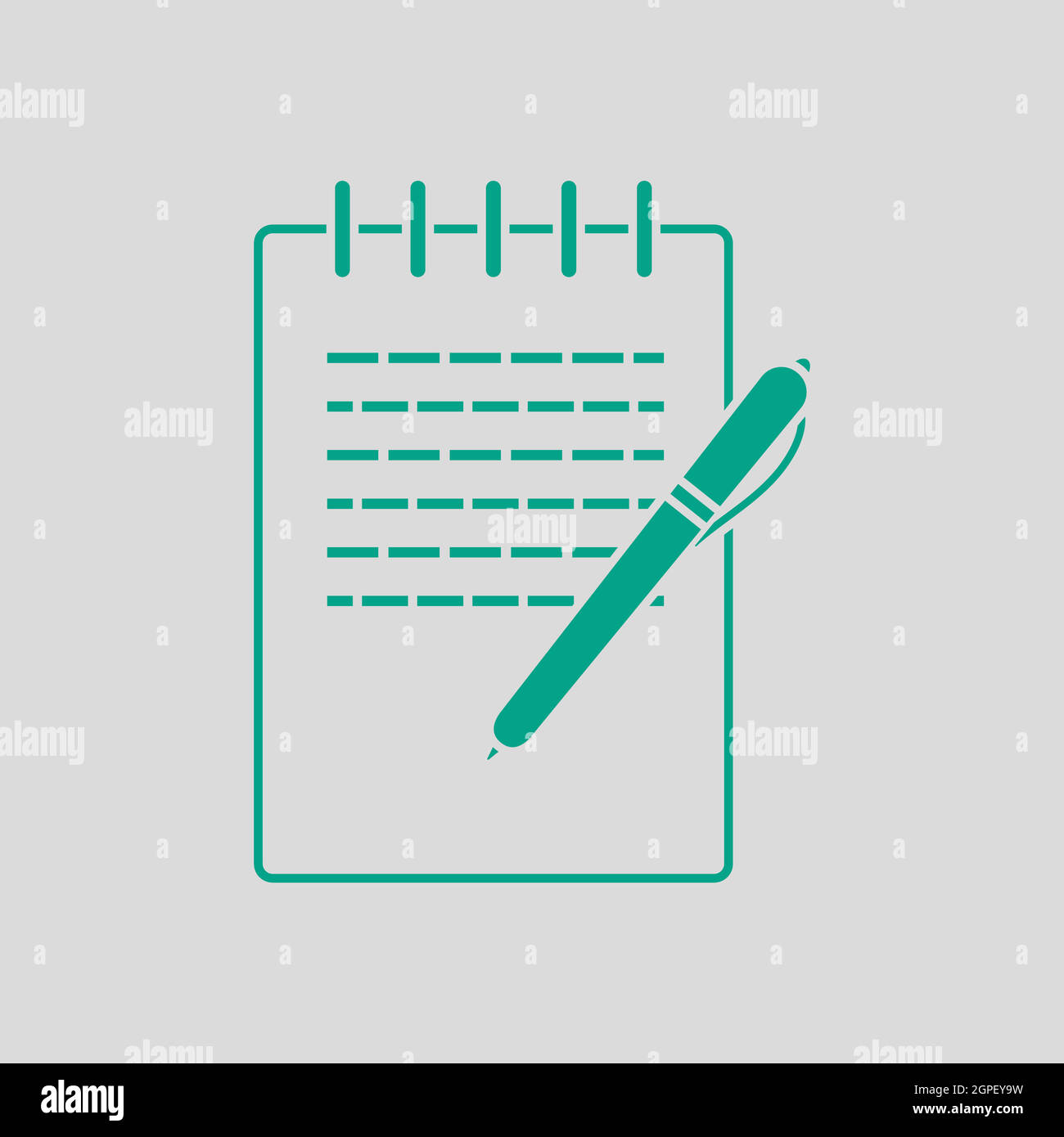 Notebook With Pen Icon Stock Vector Image & Art - Alamy