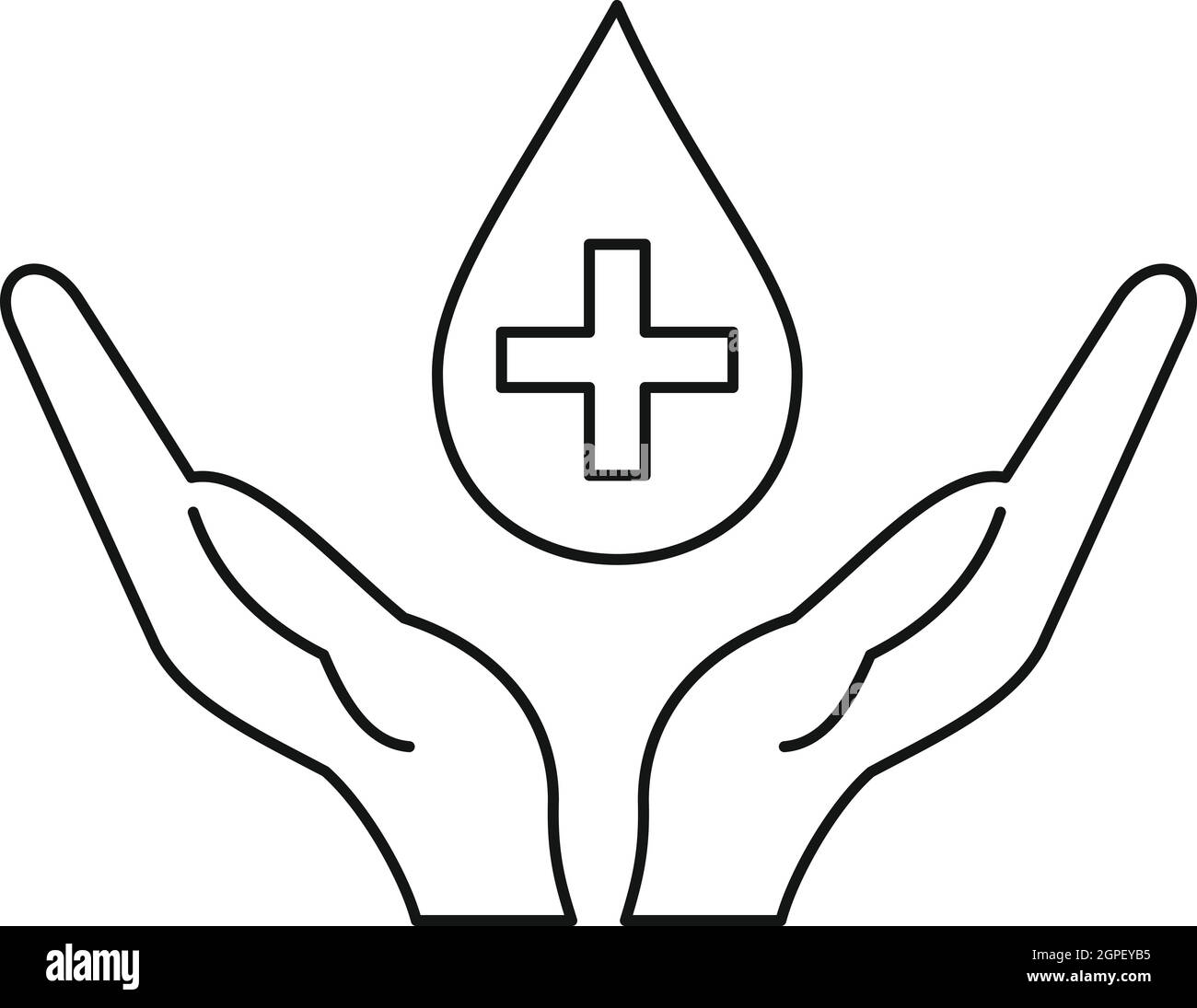 Aid heart icon outline Black and White Stock Photos & Images - Alamy