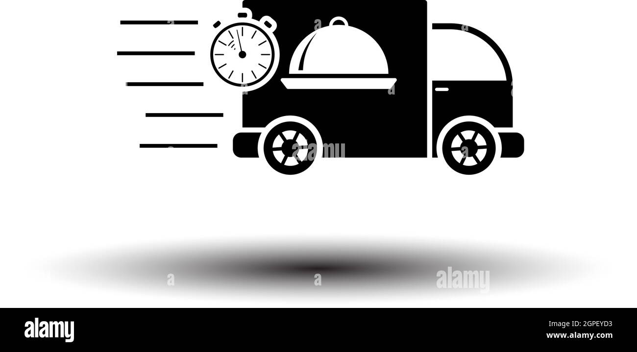 Fast Food Delivery Car Icon Stock Vector Image & Art - Alamy