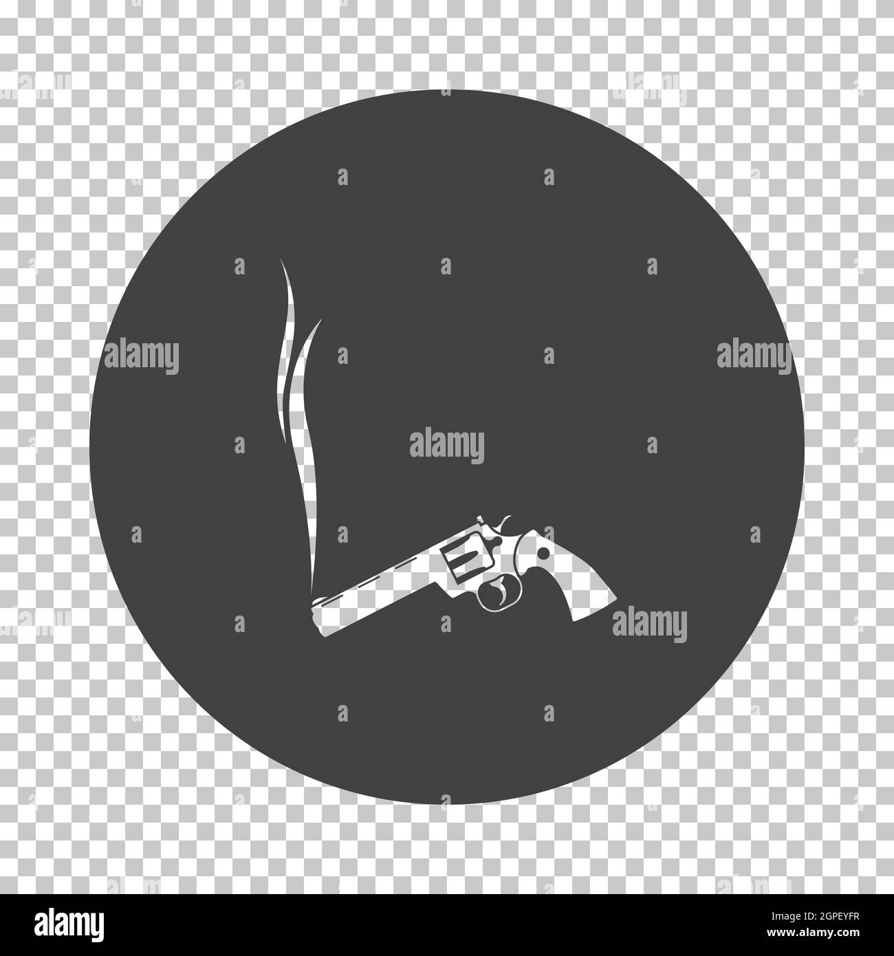Smoking Revolver Icon Stock Vector Image & Art - Alamy