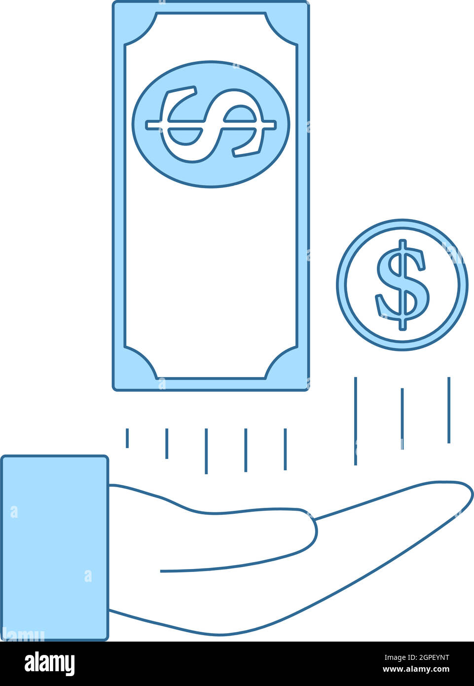 Cash Back To Hand Icon Stock Vector Image & Art - Alamy