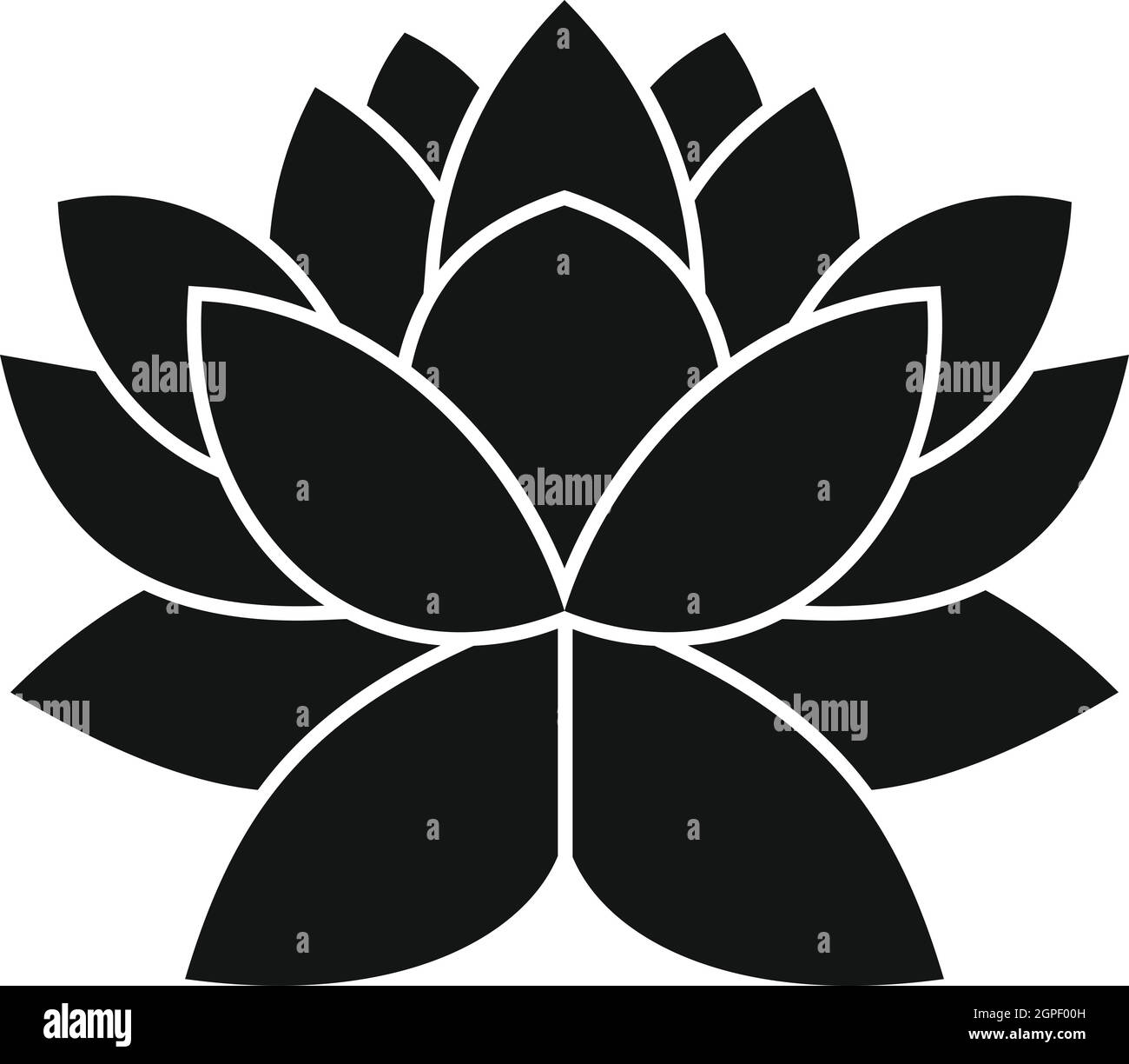 Lotus flower illustration chinese Black and White Stock Photos & Images - Alamy