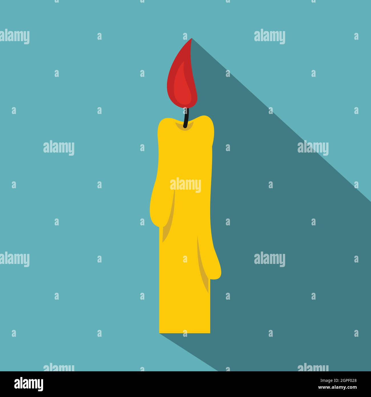 Candle icon, flat style Stock Vector Image & Art - Alamy
