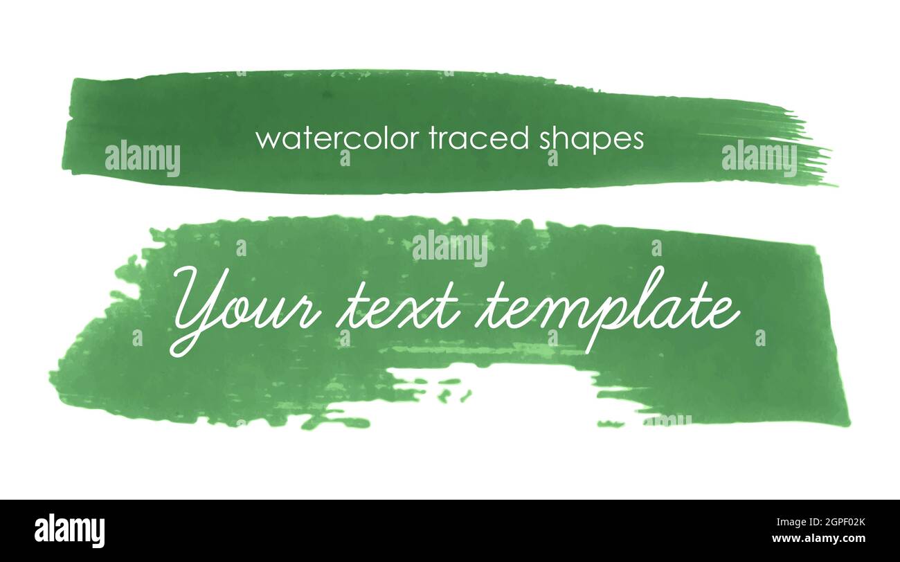 Color Smear the Paint. Water Brushstrokes Border. Vector Traced Shapes ...