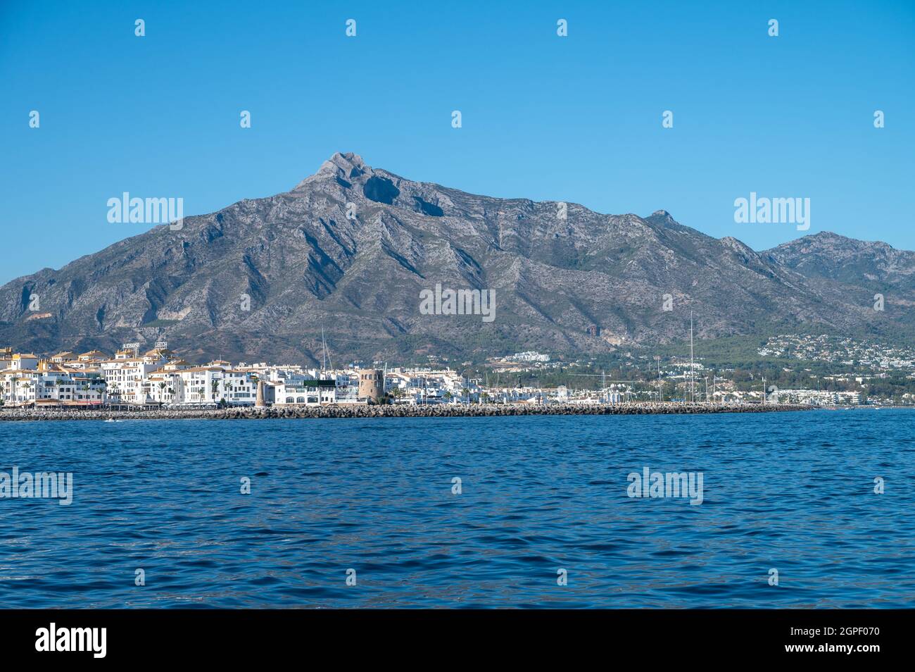 entrance of the famous port of the south of spain, puerto jose banus ...