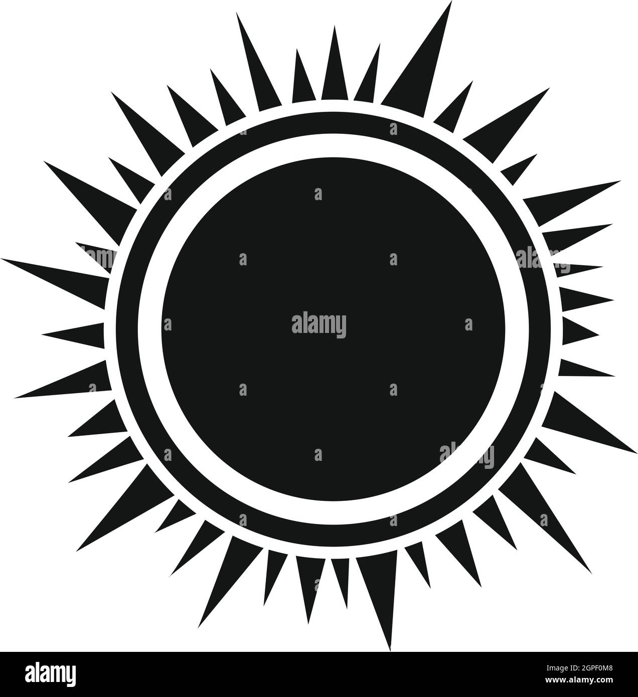 Sun icon, simple style Stock Vector Image & Art - Alamy