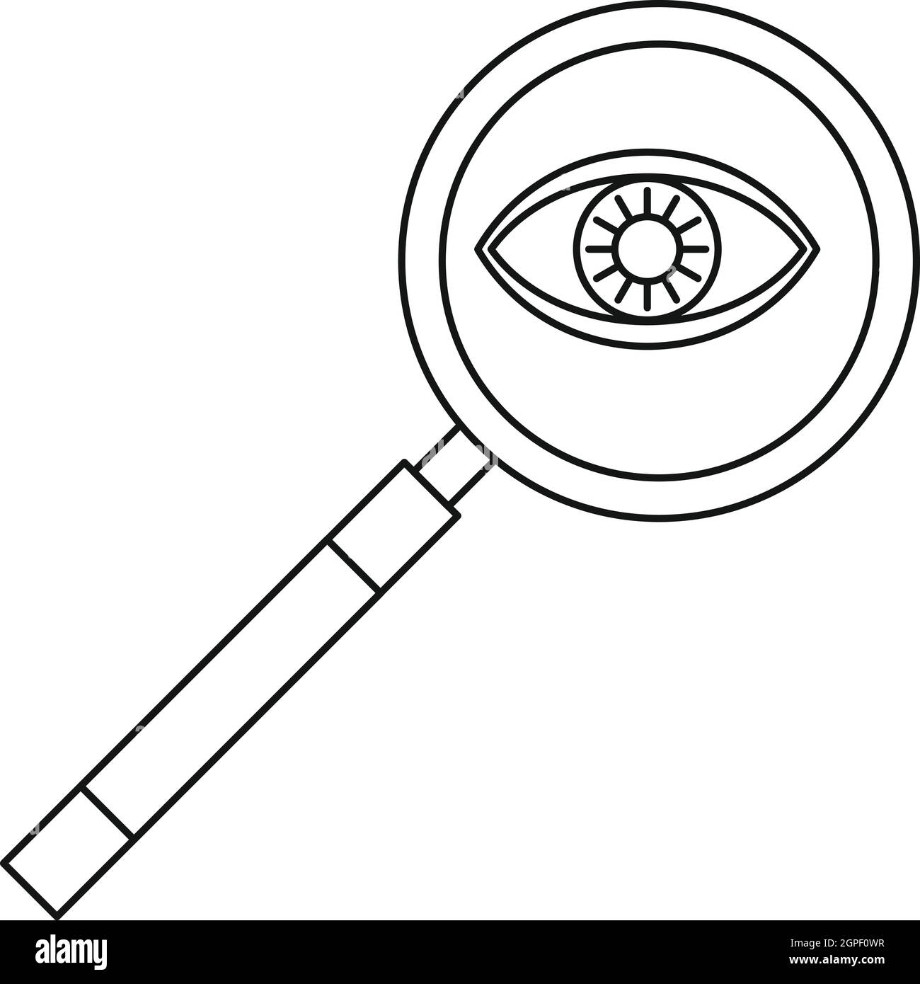 Magnifying glass icon, outline style Stock Vector Image & Art - Alamy Magnifying glass icon, outline style Stock Vector Image & Art - Alamy