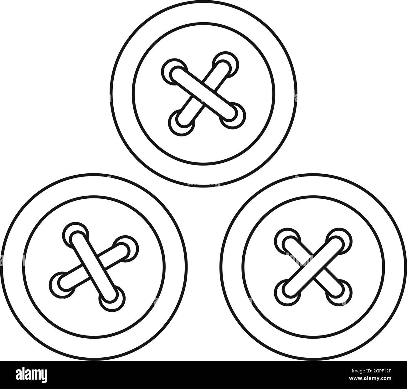 Black Sewing Button Clipart