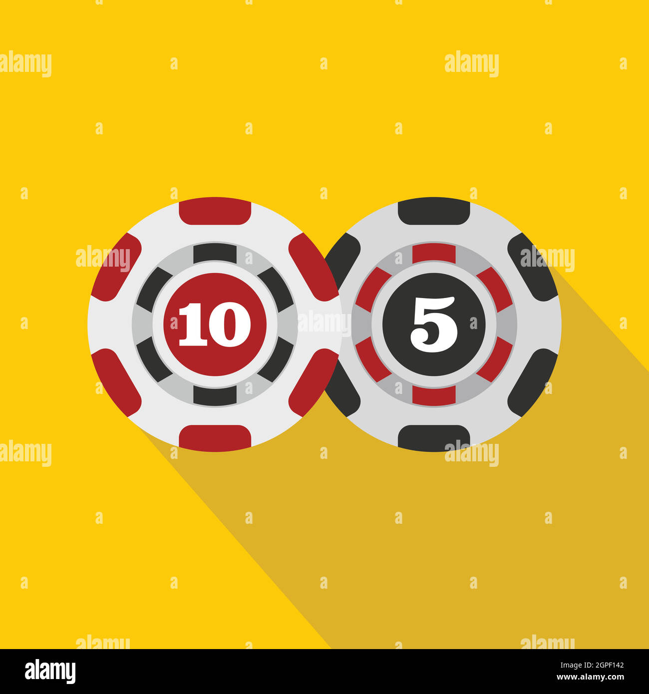 Five poker chips Stock Vector Images - Alamy