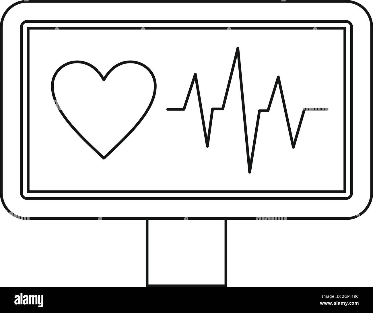 Heart Rate Monitor Screen Black And White