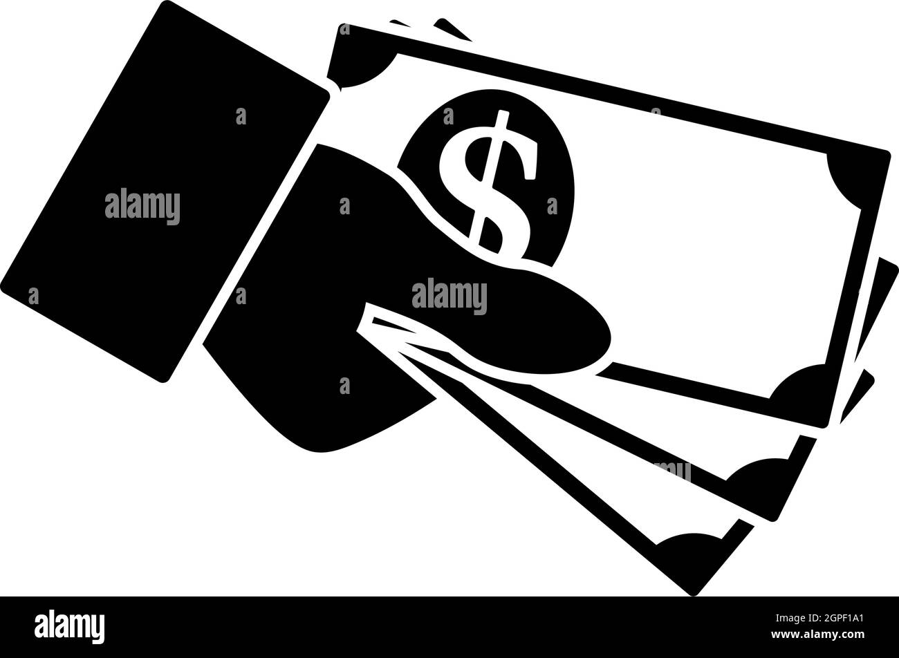 Give money icon black Cut Out Stock Images & Pictures - Alamy