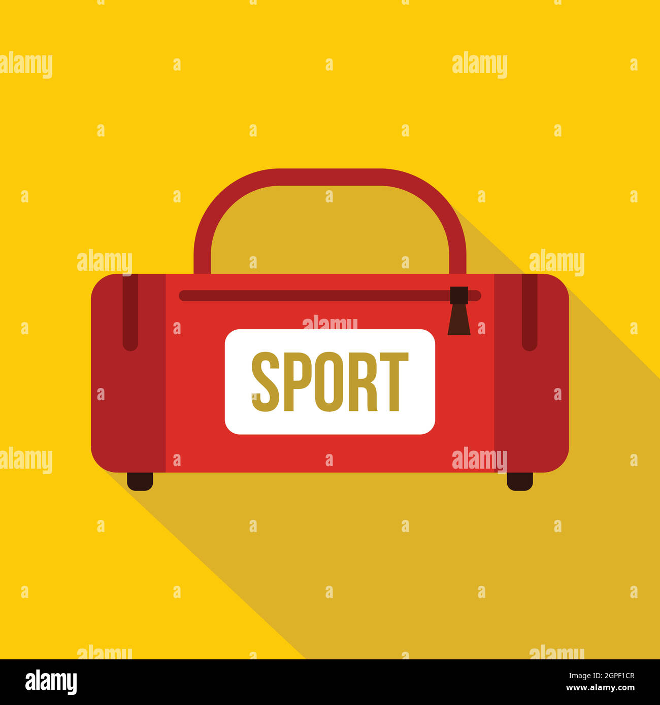 Red sports bag icon, flat style Stock Vector Image & Art - Alamy