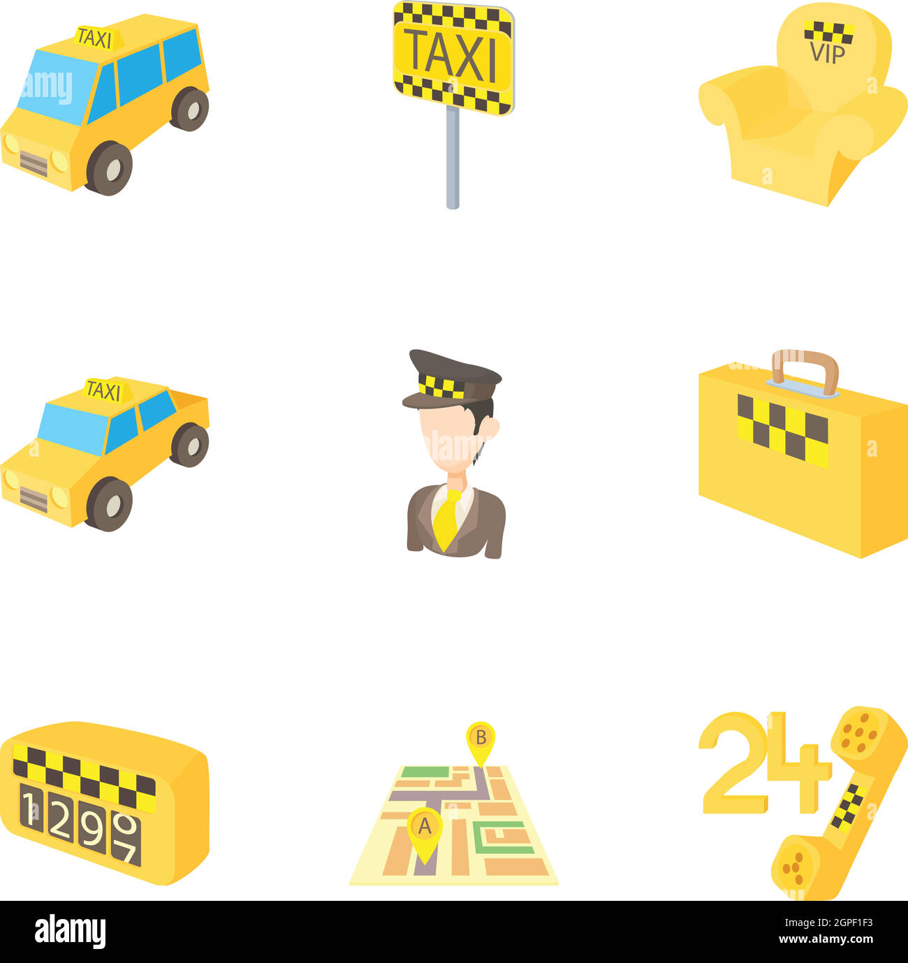 Cartoon taxi driver isolated illustration hi-res stock photography and ...