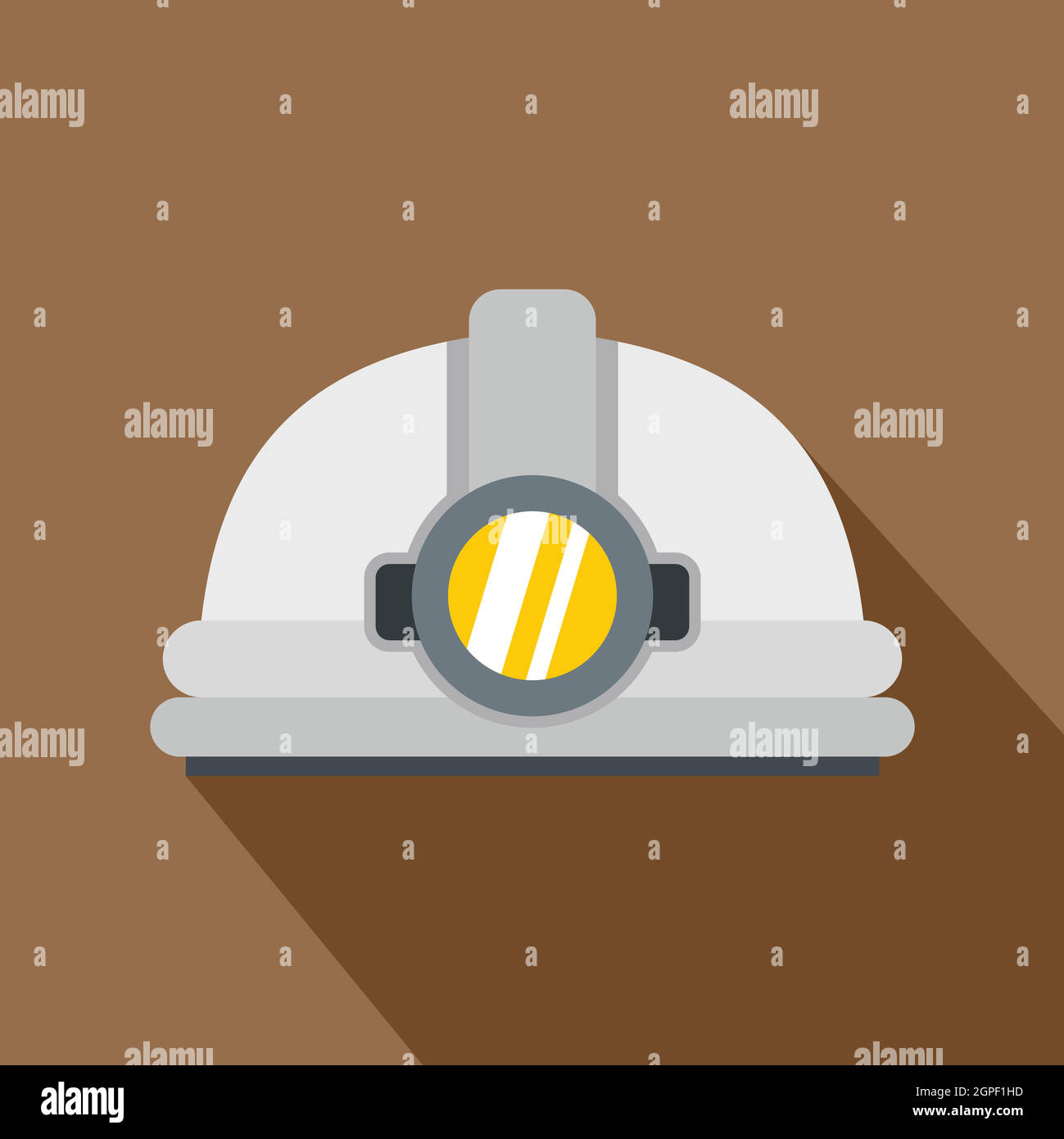 Helmet with light icon, flat style Stock Vector Image & Art - Alamy