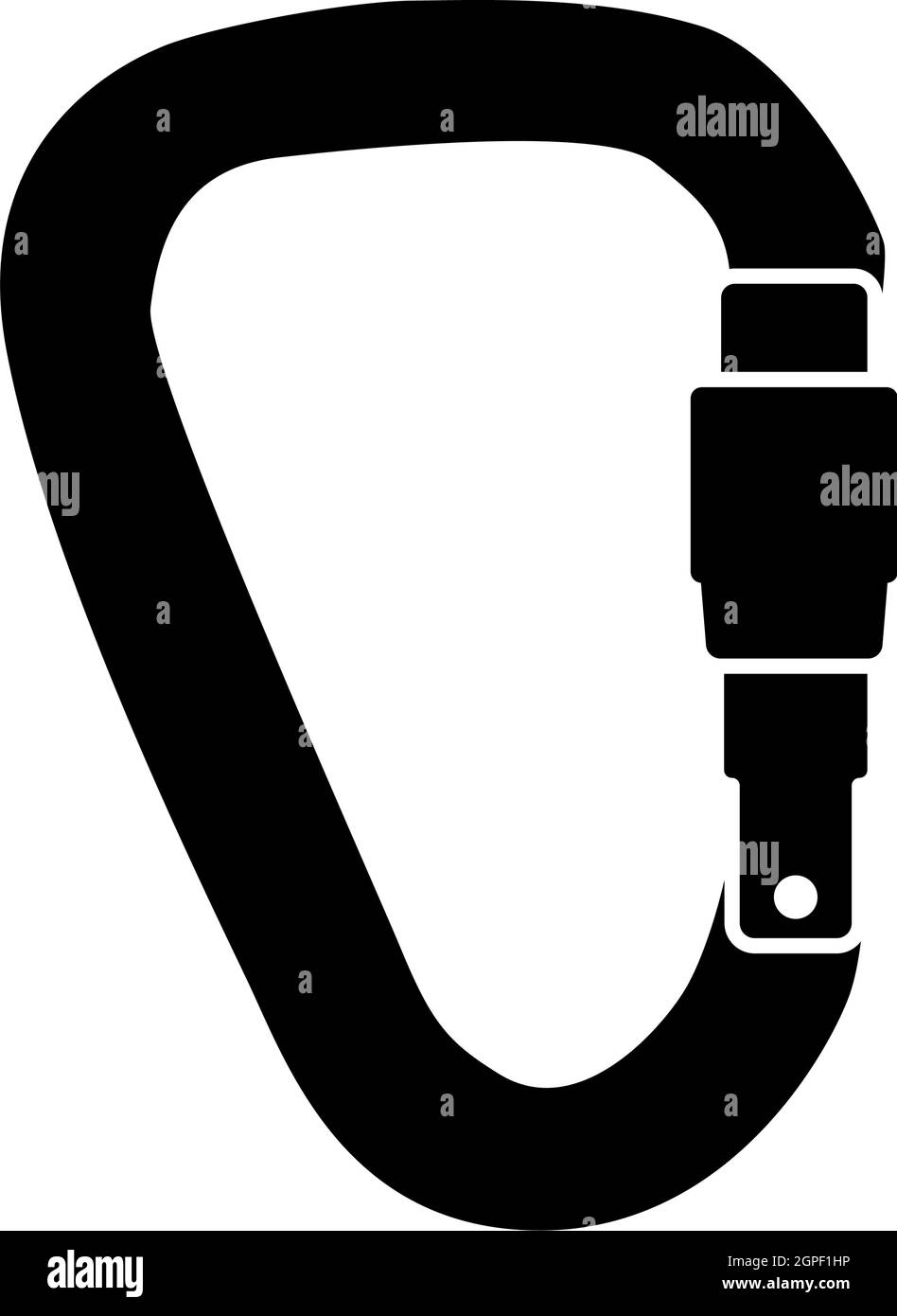 Alpinist carabine icon black hi-res stock photography and images - Alamy