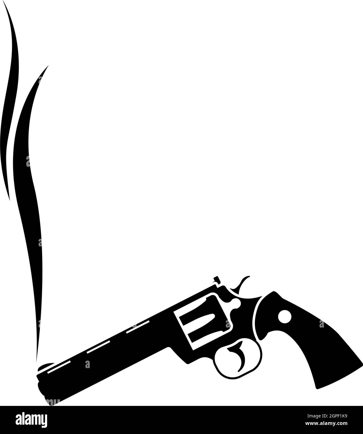 Smoking Revolver Icon Stock Vector Image & Art - Alamy