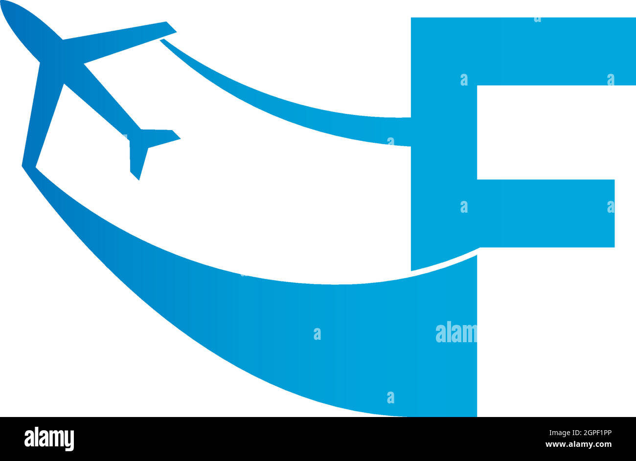 Letter F with plane logo icon design vector illustration Stock Vector ...