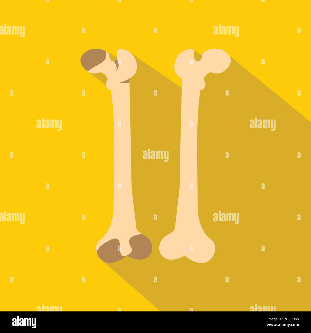 Bones icon, flat style Stock Vector Image & Art - Alamy