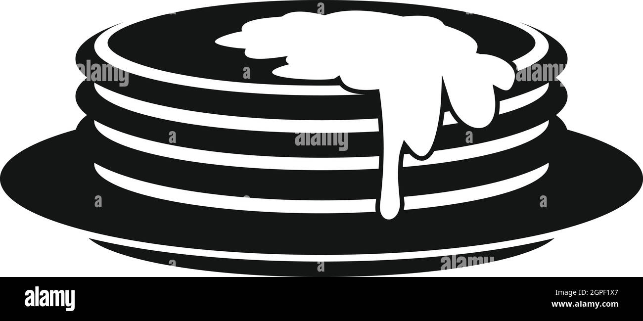 Pancakes icon, simple style Stock Vector Image & Art - Alamy