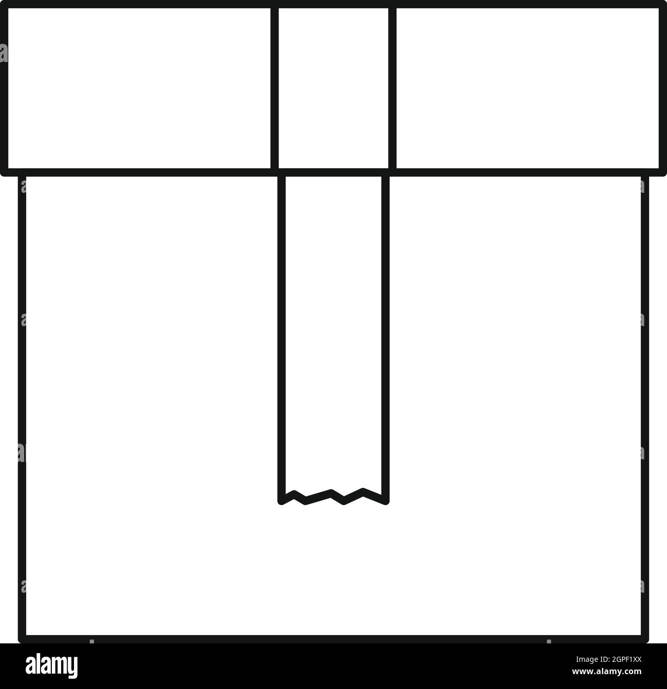 Parcel order icon outline Black and White Stock Photos & Images - Alamy