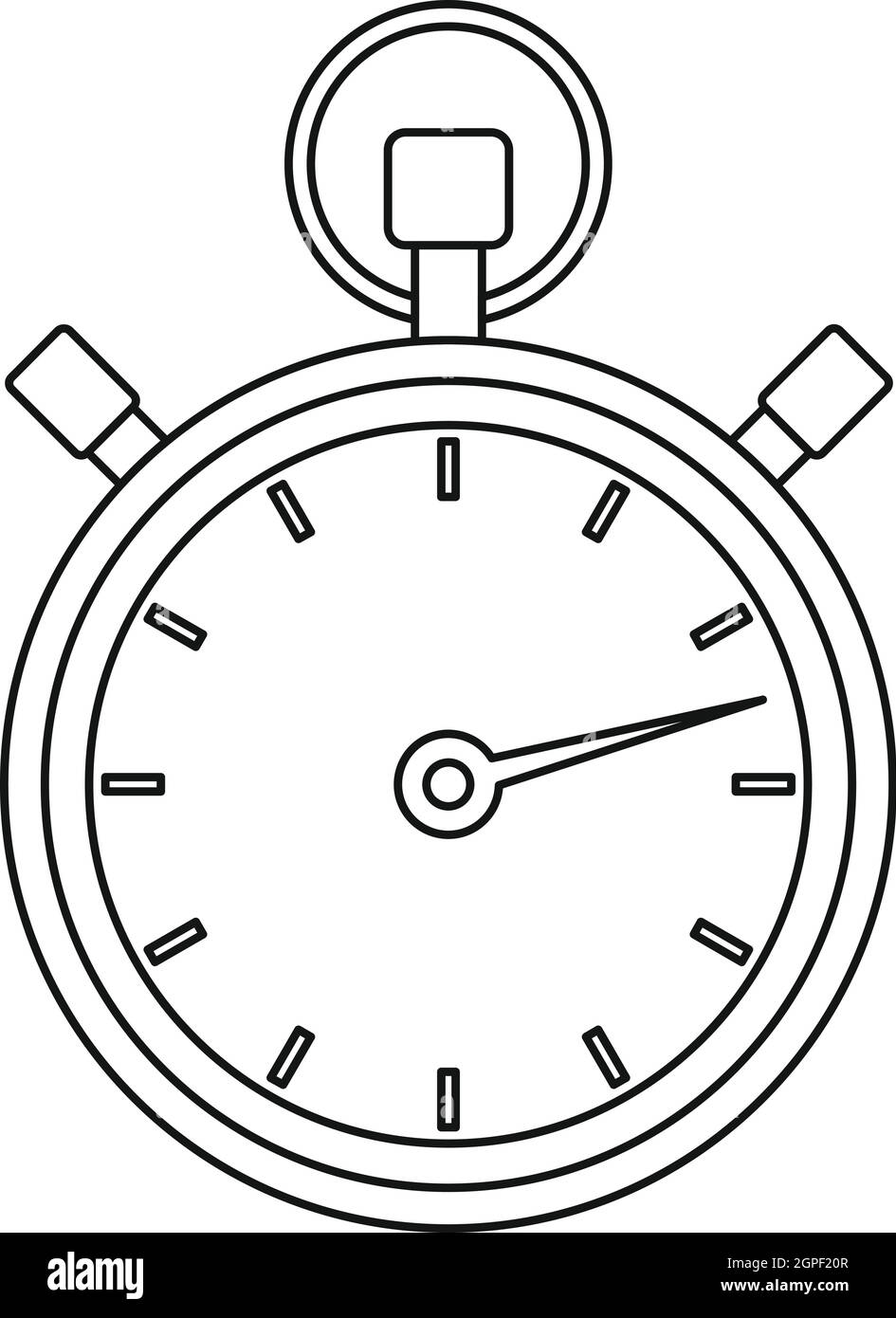 Stopwatch icon, outline style Stock Vector Image & Art - Alamy