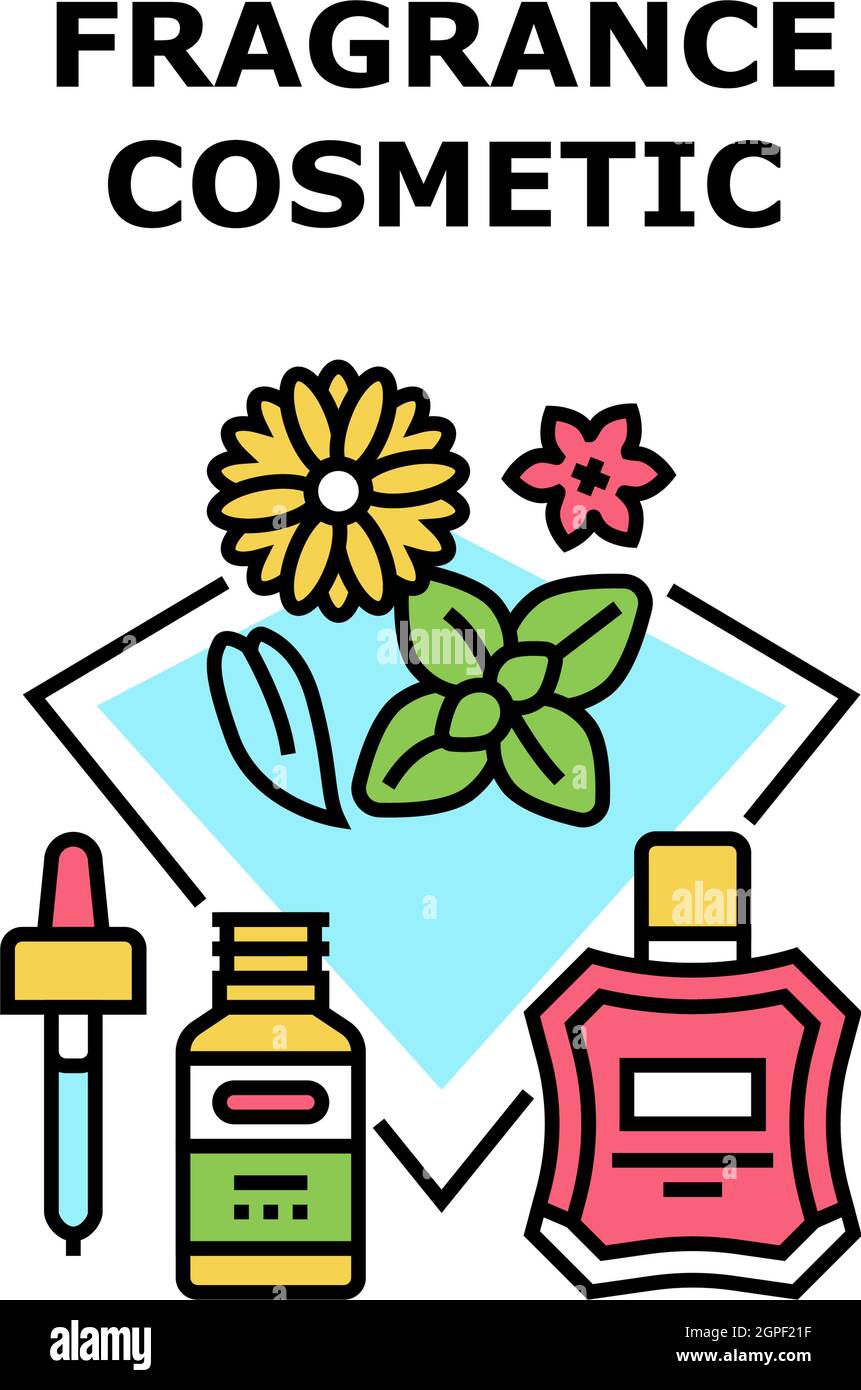Fragrance Cosmetic Concept Color Illustration Stock Vector Image & Art ...